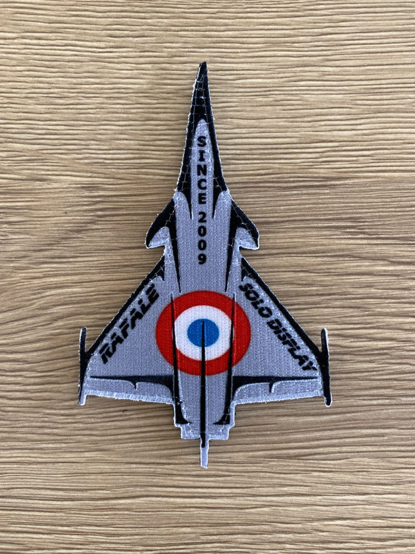 Patch Silhouette Rafale Gris – Association Rafale Solo Display