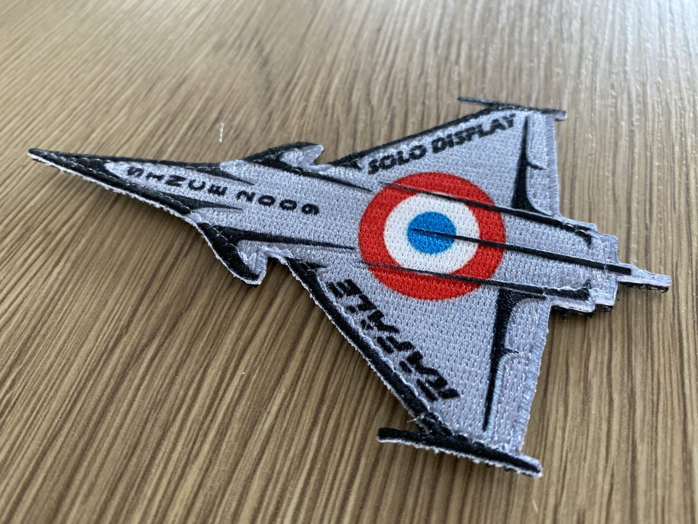 Patch Silhouette Rafale Gris – Association Rafale Solo Display